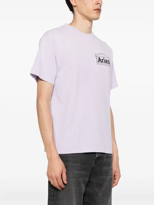 Aries Temple Logo-print T-shirt - Purple