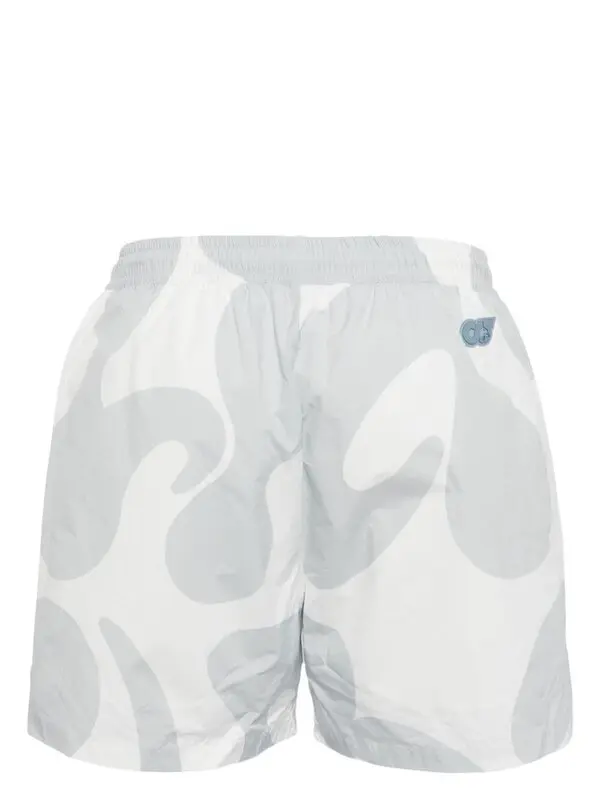 ALPHA TAURI Abstract-print Deck Shorts