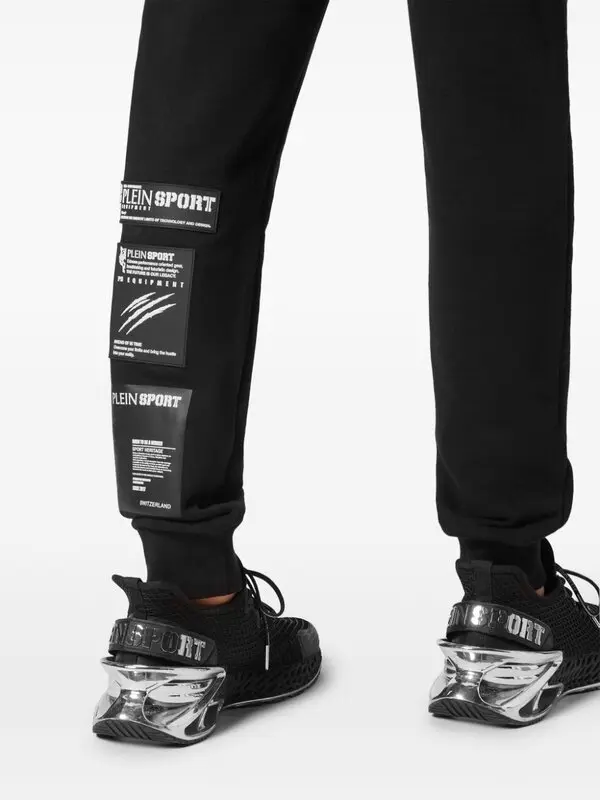 PLEIN SPORT Logo-appliqué Elasticated-waist Track Pants