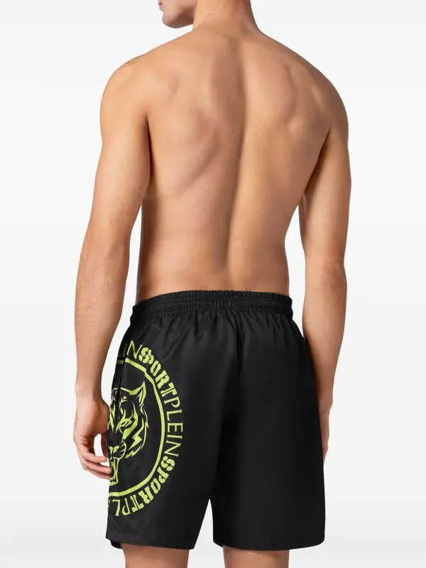 PLEIN SPORT Carbon Tiger Swim Shorts