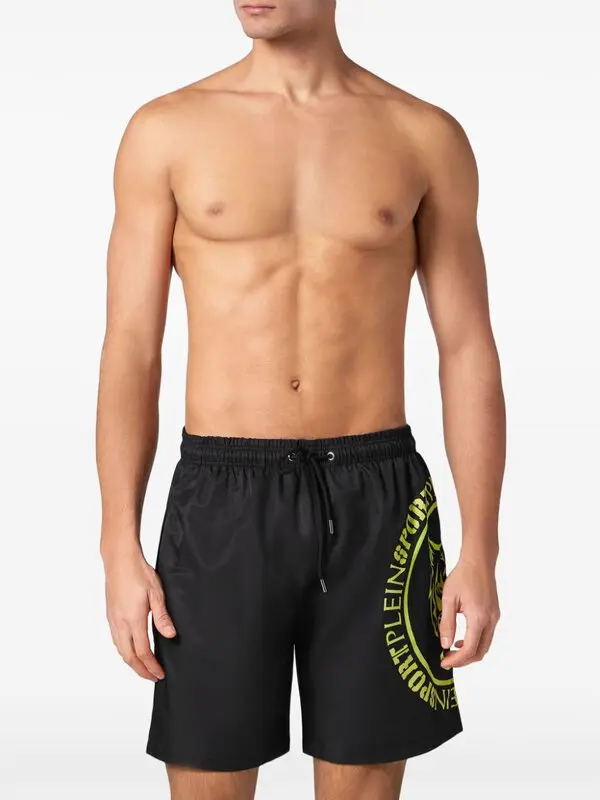 PLEIN SPORT Carbon Tiger Swim Shorts