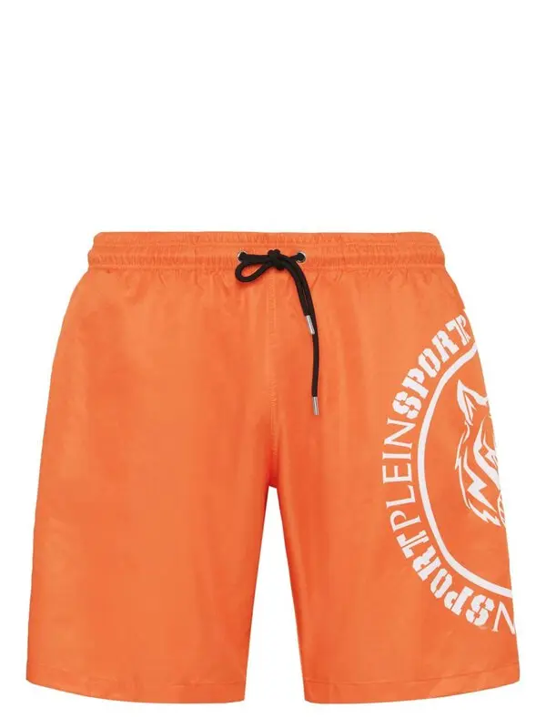 PLEIN SPORT Carbon Tiger Swim Shorts - Orange