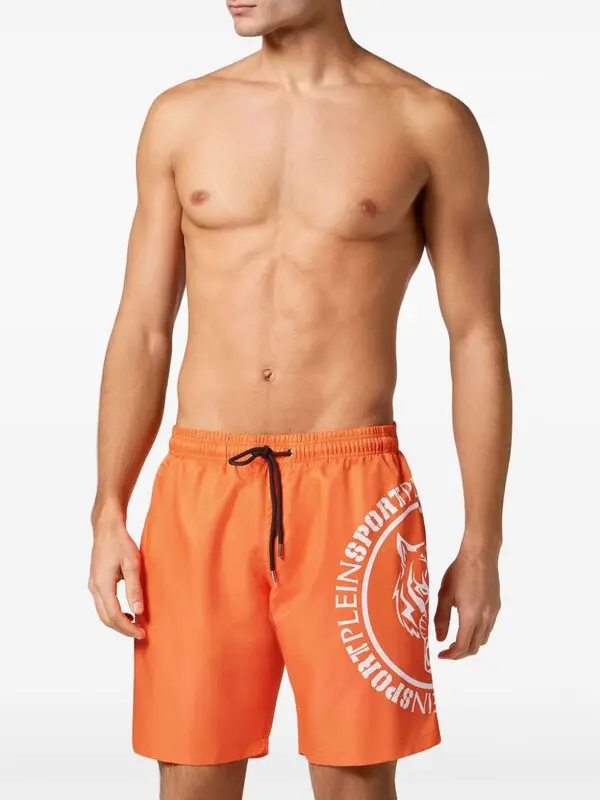 PLEIN SPORT Carbon Tiger Swim Shorts