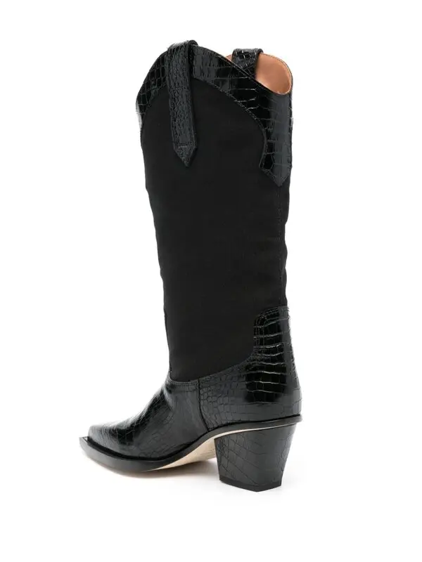 Paris Texas Rosario 60mm Panelled Boots - Black
