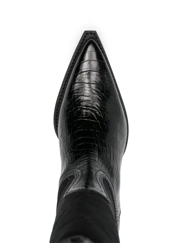 Paris Texas Rosario 60mm Panelled Boots - Black