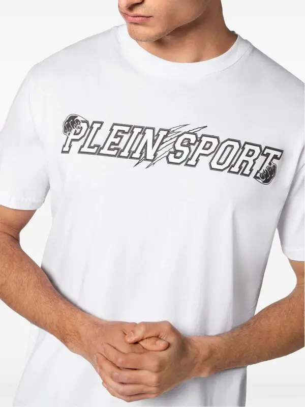 PLEIN SPORT Logo-print Cotton T-shirt - White