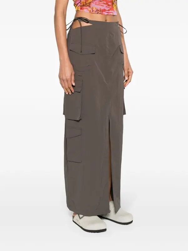 DAILY PAPER Zora Cut-out Cargo Maxi Skirt