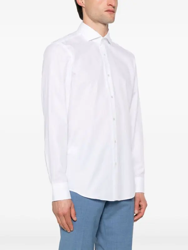 BOSS Long-sleeves Cotton Shirt - White