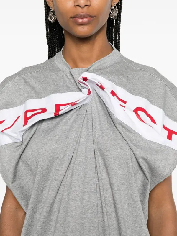 Y/project Logo-print Dress - Grey