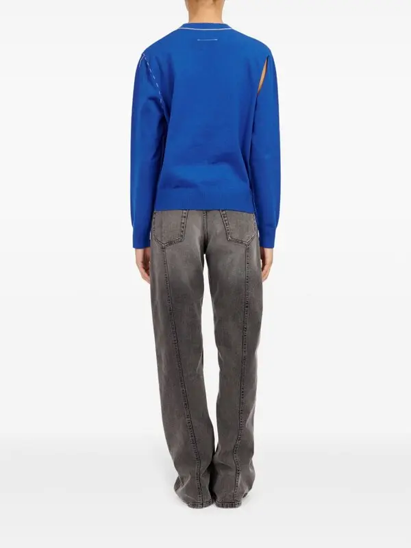 MAISON MARGIELA Crew-neck Cut-out Jumper