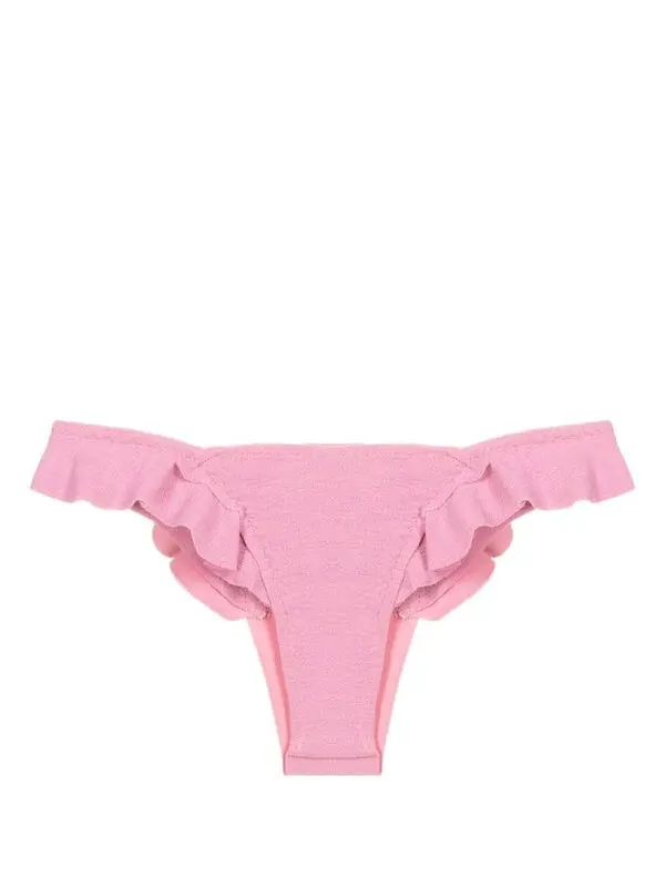 CLUBE BOSSA Winni Ruffled Bikini Bottom - Pink