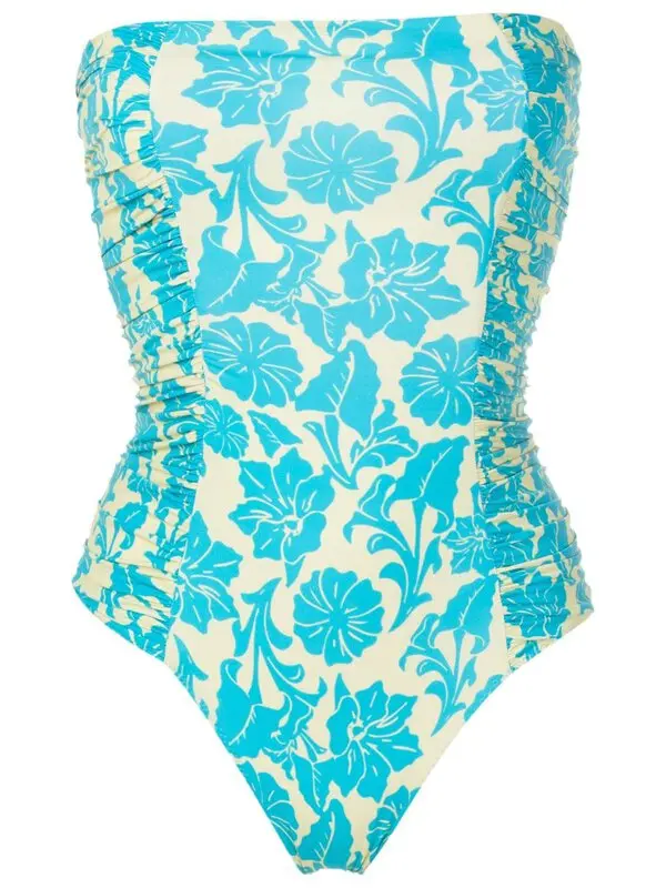 CLUBE BOSSA Floral-print Swimsuit - Blue