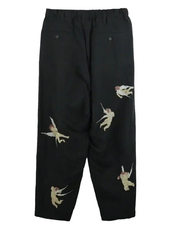 Yohji Yamamoto Angel-print Trousers