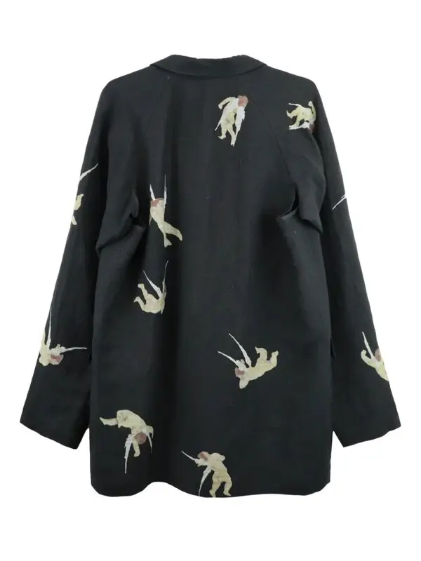 Yohji Yamamoto Angels-print Single-breasted Blazer