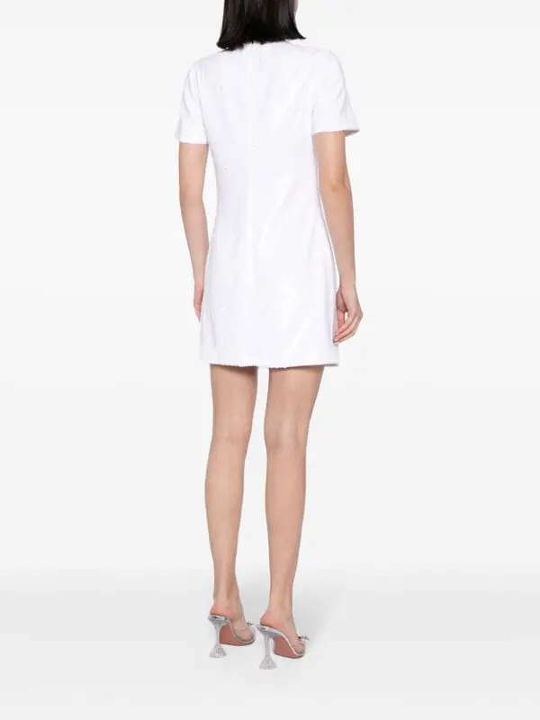 Self-Portrait Sequin-Embellished Mini Dress In White - 50% Off |  Editorialist
