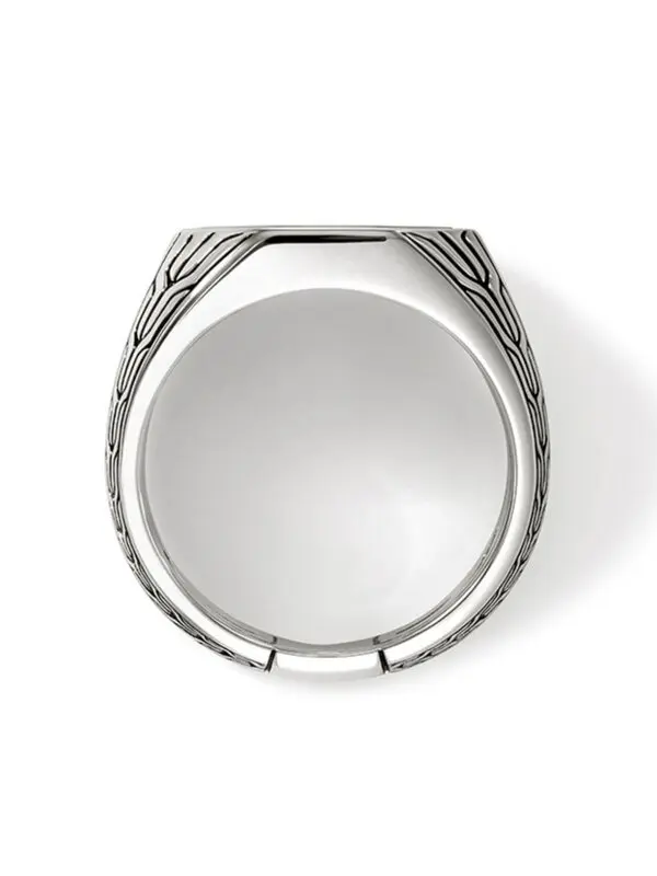 John Hardy Sterling Signet Ring With Onyx - Silver
