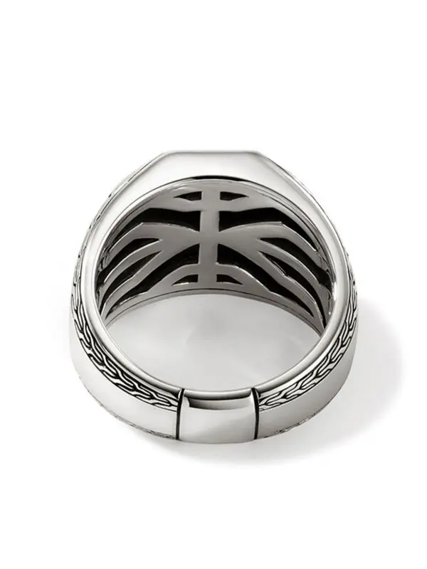 John Hardy Sterling Signet Ring With Onyx - Silver