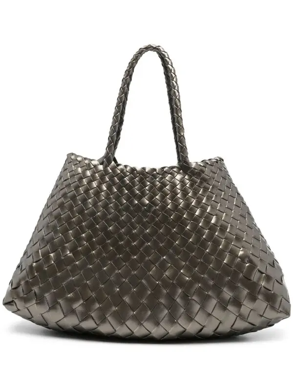 Dragon Diffusion Small Santa Croce Leather Tote Bag - Green