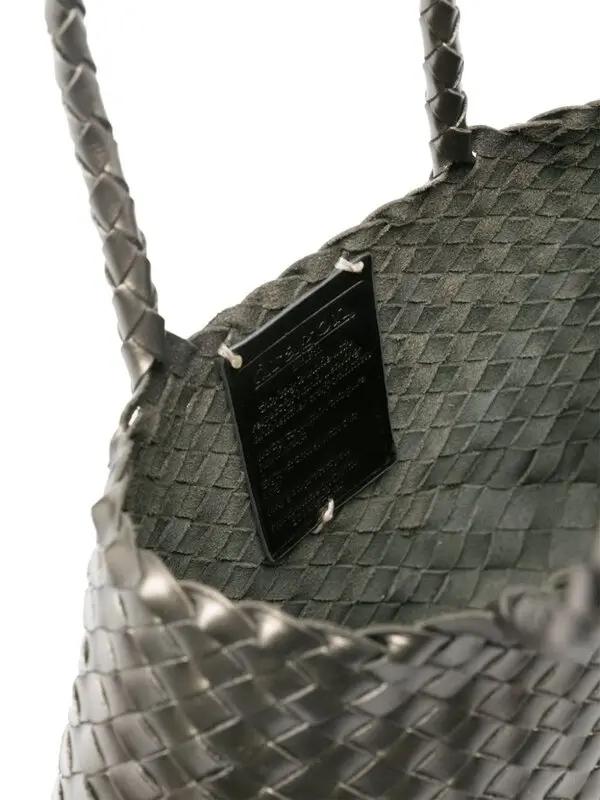Dragon Diffusion Small Santa Croce Leather Tote Bag - Green