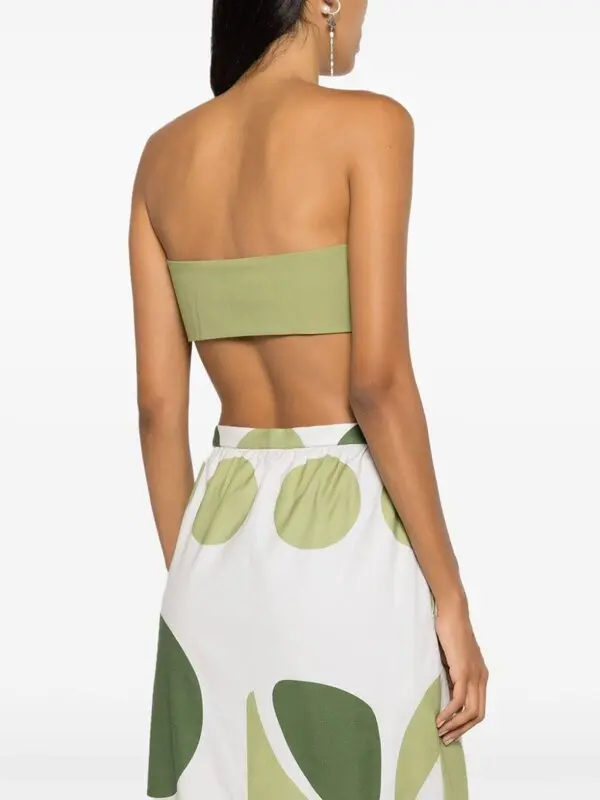 ADRIANA DEGREAS Buckled Crop Top