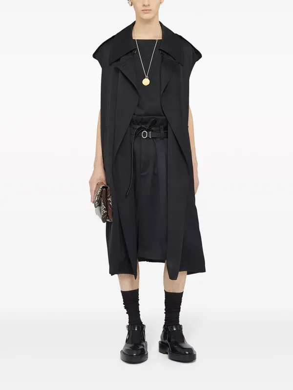 JIL SANDER Sleeveless Belted Trench Coat