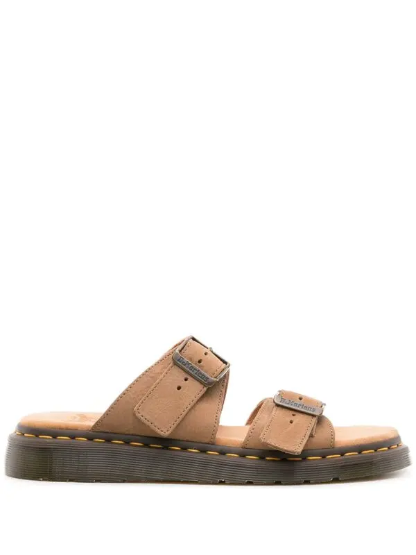 Dr. Martens Josef Buckled Suede Slides