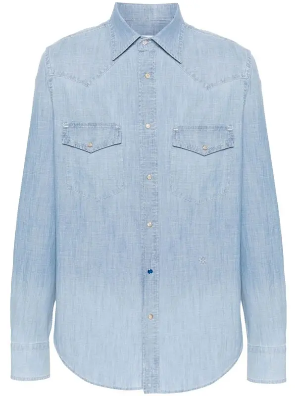 Jacob Cohen Logo-embroidered Denim Shirt