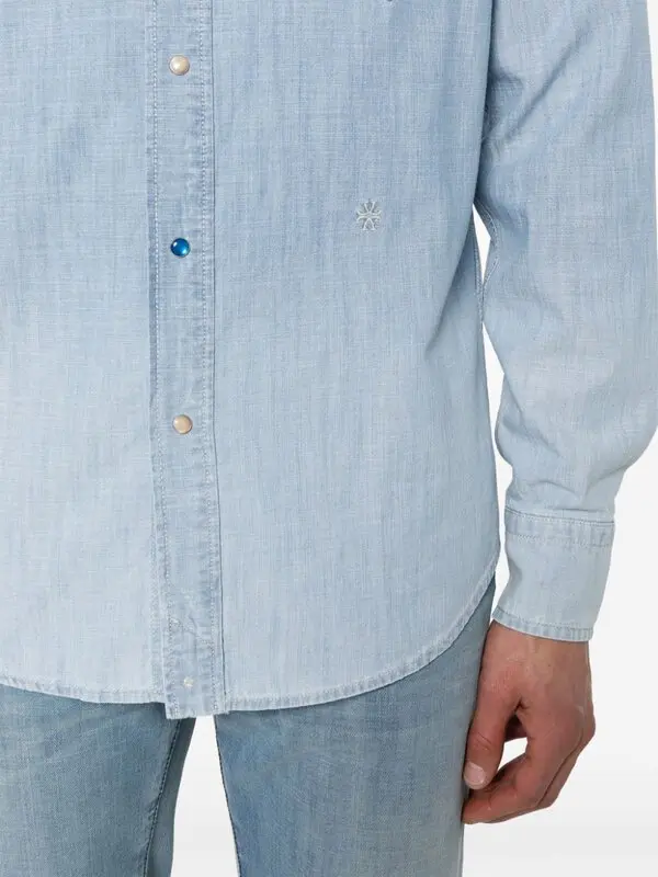 Jacob Cohen Logo-embroidered Denim Shirt