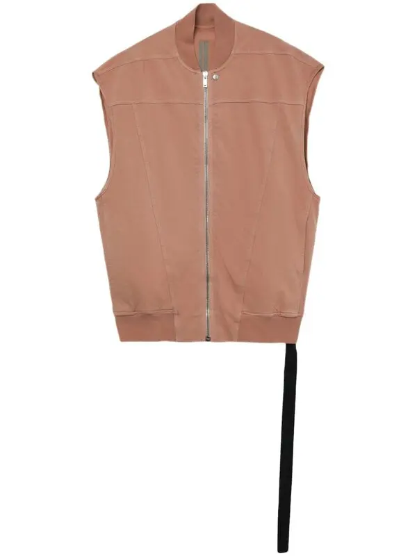 Rick Owens Zip-up Cotton Gilet - Orange