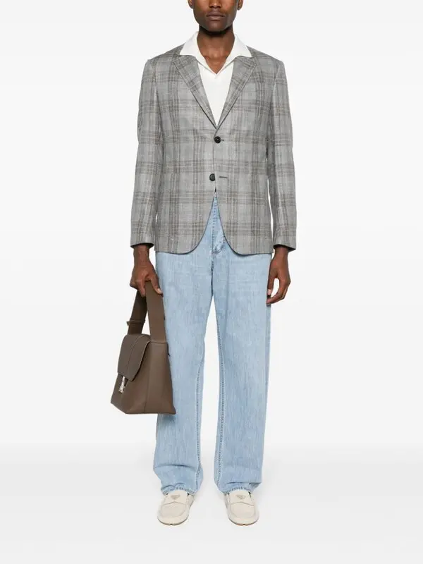 Zegna Checked Single-breasted Blazer