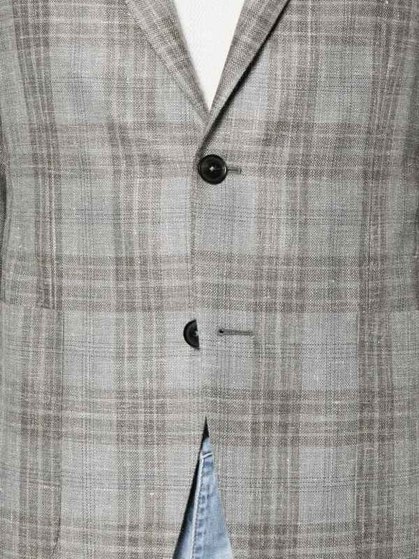 Zegna Checked Single-breasted Blazer