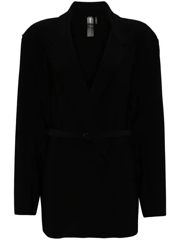 Norma Kamali Belted Double-breasted Blazer