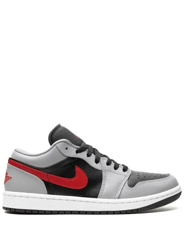 JORDAN Air 1 Cement Fire Red Sneakers - Grey