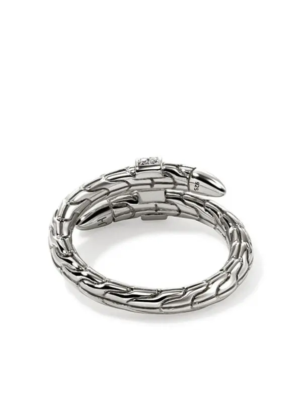 John Hardy Sterling Diamond Spear Ring - Silver