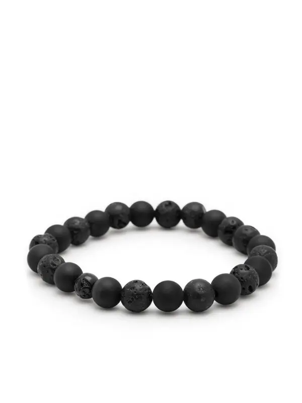 NIALAYA JEWELRY Onyx Beaded Bracelet - Black