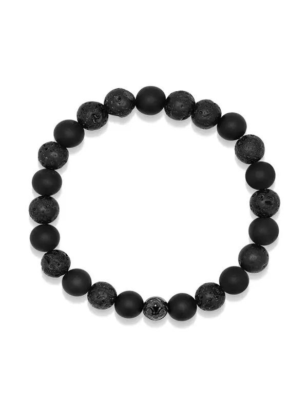 NIALAYA JEWELRY Onyx Beaded Bracelet - Black