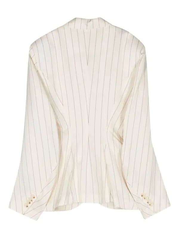 Remain Birger Christensen Drapy Pinstriped Single-breasted Blazer