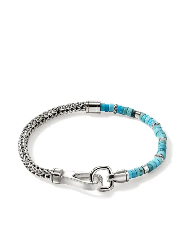 John Hardy Sterling Turquoise Heishi Bracelet - Silver