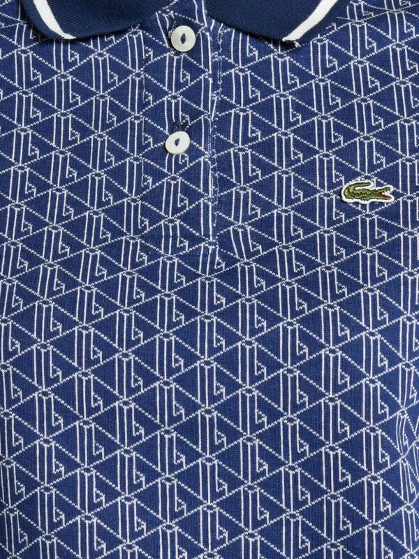Lacoste Logo-embroidered Cotton Polo Top - Blue