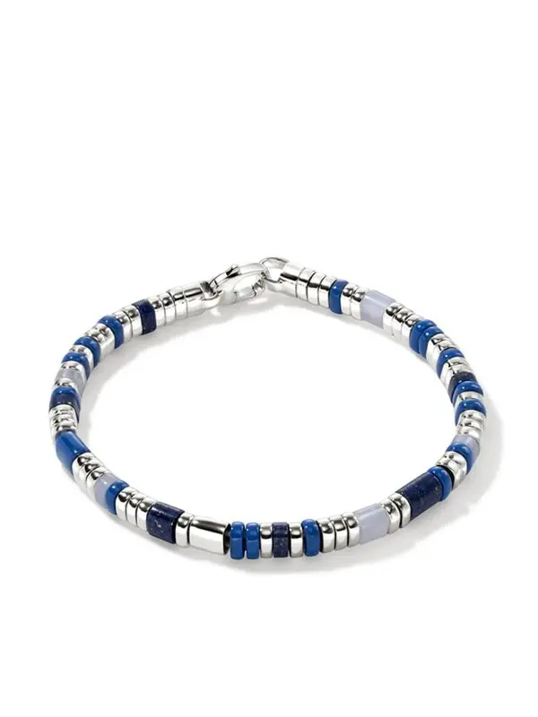 John Hardy Sterling Lapis Lazuli, And Agate Bracelet