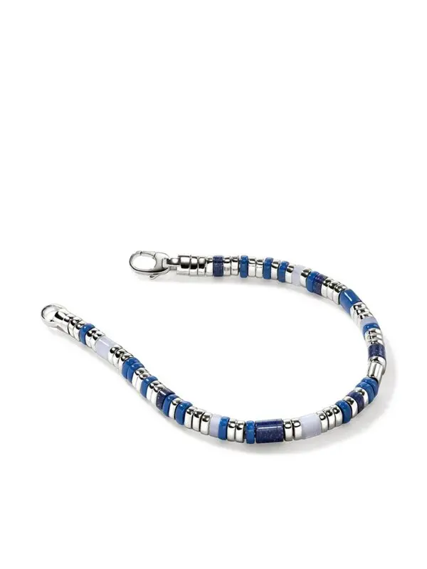 John Hardy Sterling Lapis Lazuli, And Agate Bracelet