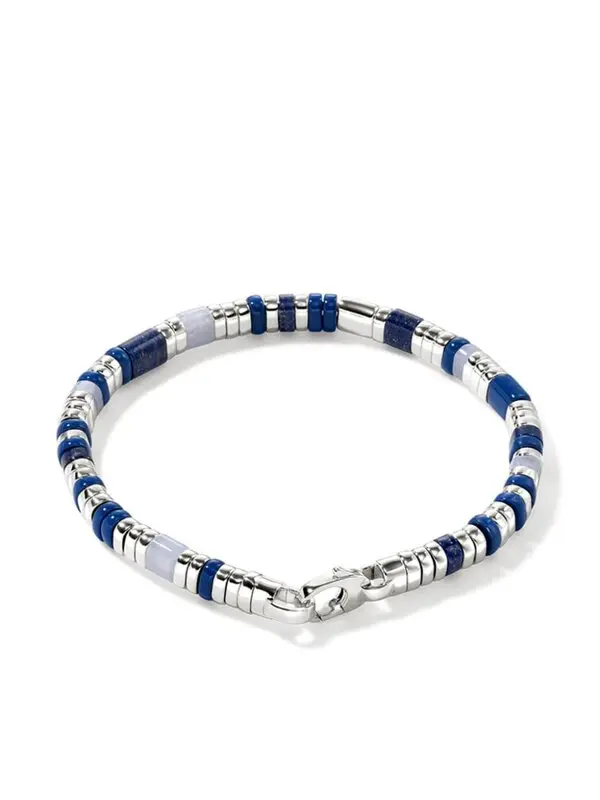 John Hardy Sterling Lapis Lazuli, And Agate Bracelet