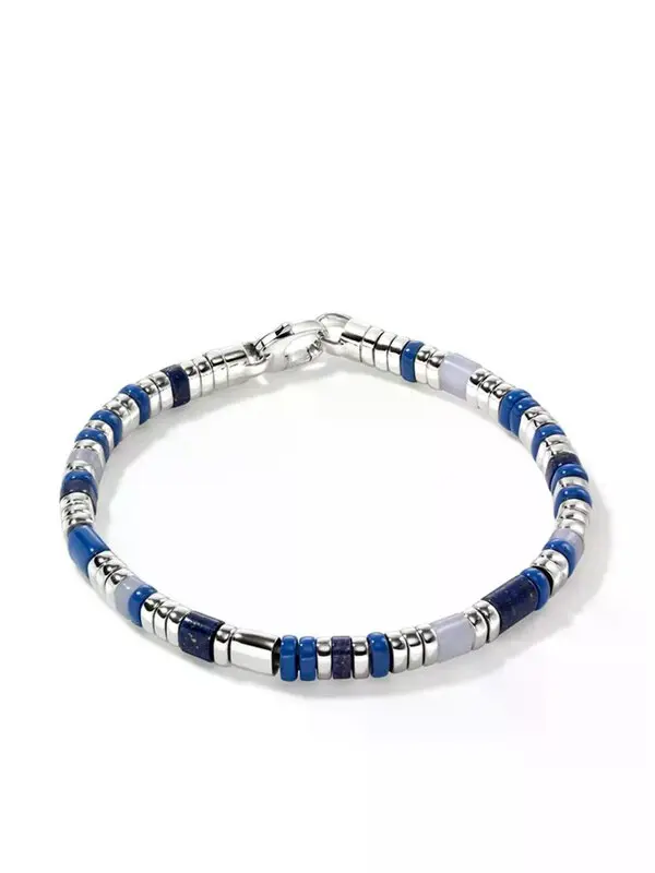 John Hardy Sterling Lapis Lazuli, And Agate Bracelet - Silver