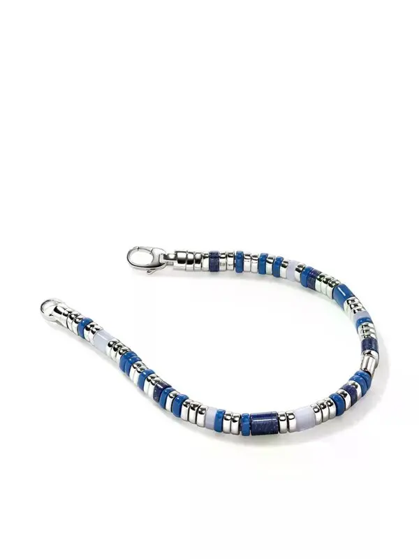 John Hardy Sterling Lapis Lazuli, And Agate Bracelet