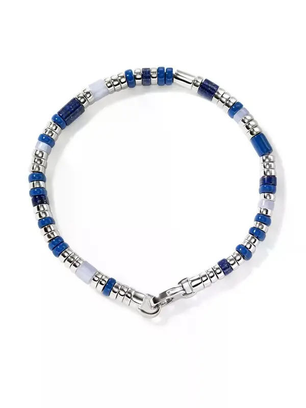 John Hardy Sterling Lapis Lazuli, And Agate Bracelet