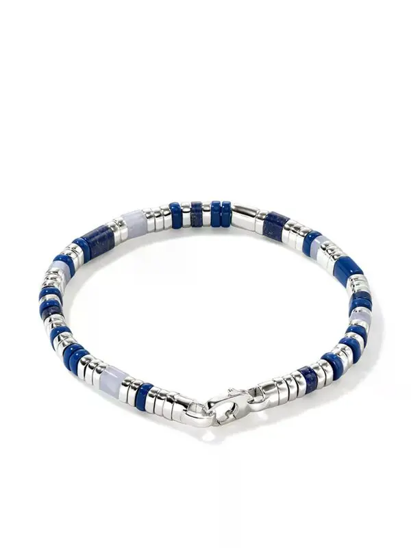 John Hardy Sterling Lapis Lazuli, And Agate Bracelet