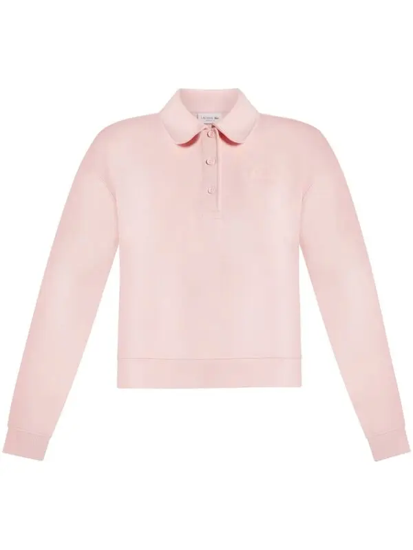 Lacoste Logo-embossed Cotton Sweatshirt - Pink