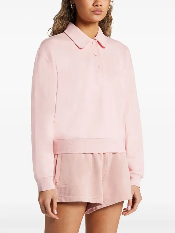 Lacoste Logo-embossed Cotton Sweatshirt - Pink