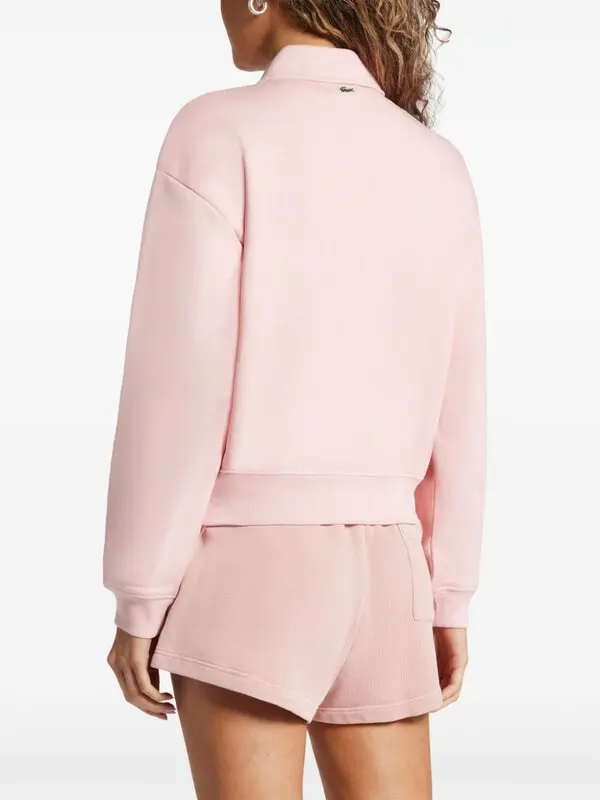 Lacoste Logo-embossed Cotton Sweatshirt - Pink