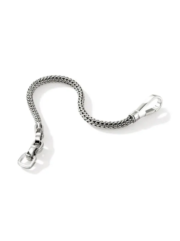 John Hardy Sterling Wheat Chain Hook Bracelet - Silver